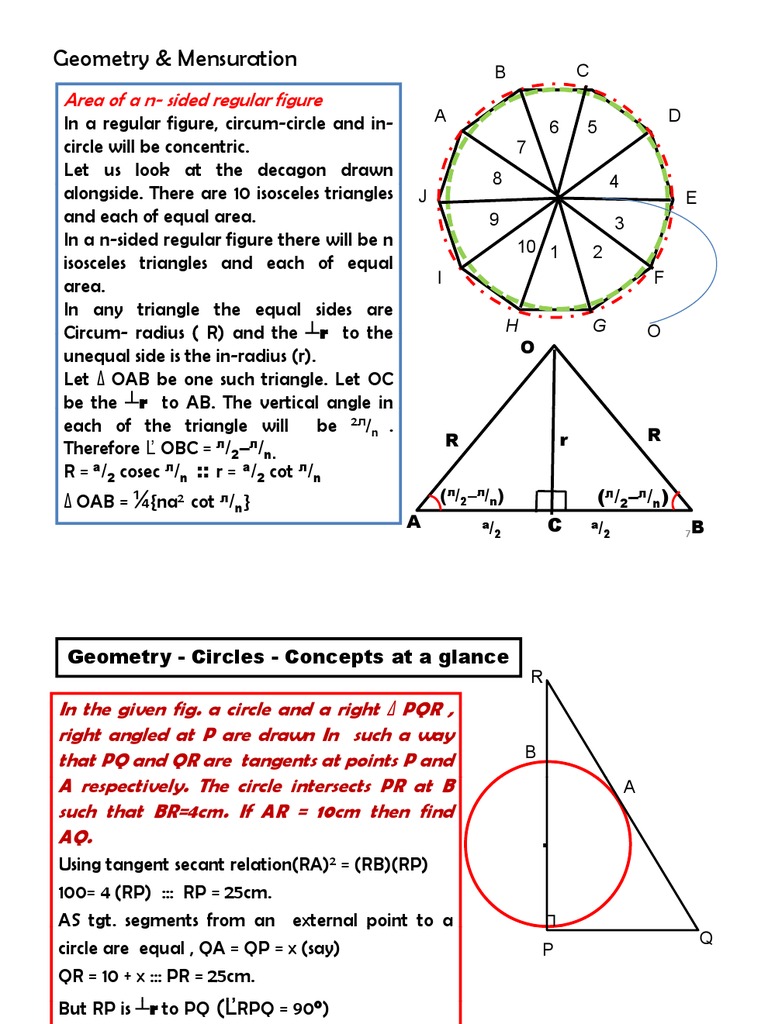 Geometry & Mensuration 3 | PDF | Geometric Objects | Triangle