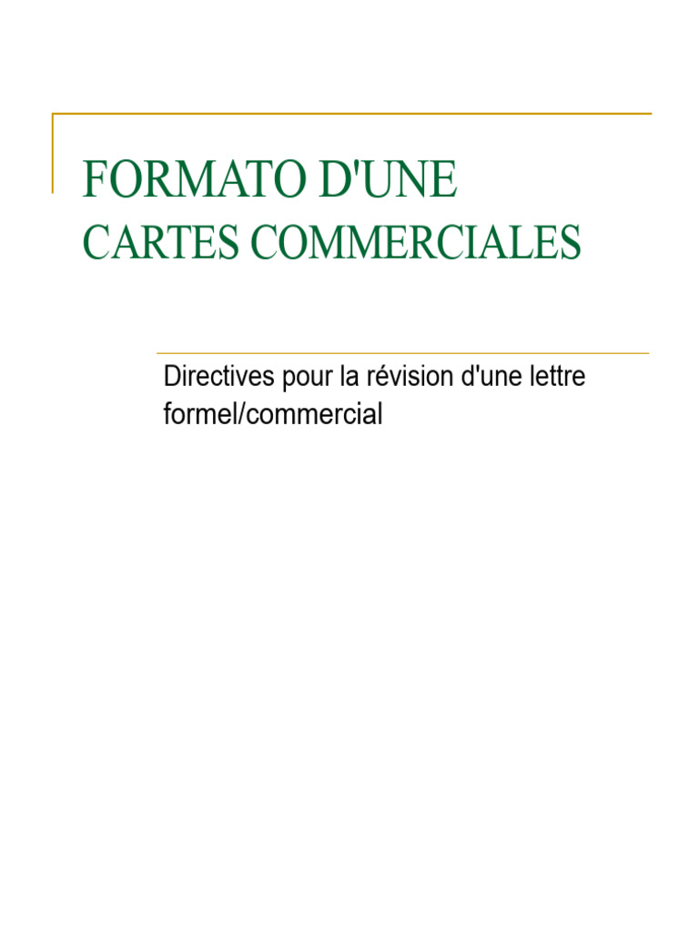 Guide de rédaction de lettres commerciales | PDF