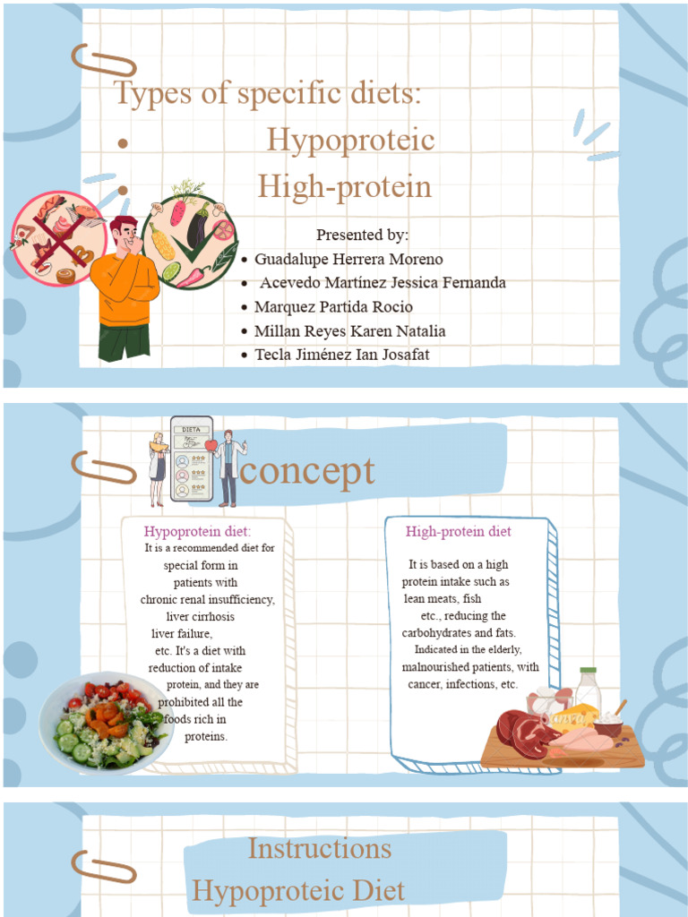 Specific Diet Types Hypo and Hyperprotein (1) | PDF | Dieting | Vegetables