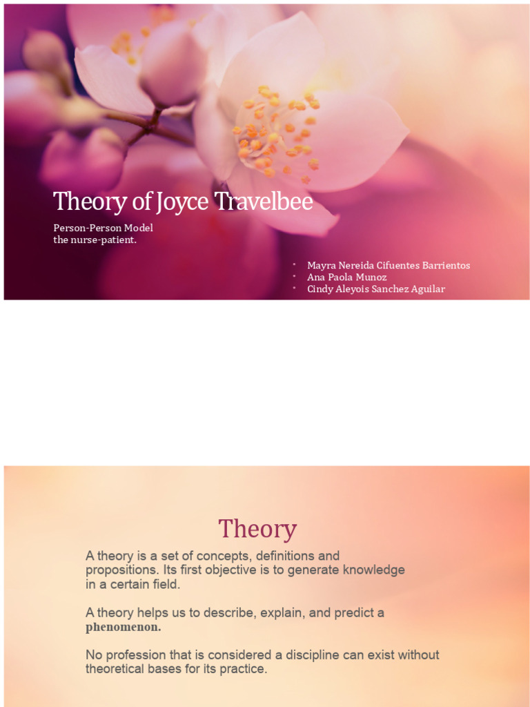 Joyce Travelbee's Nurse-Patient Theory | PDF | Theory | Nursing