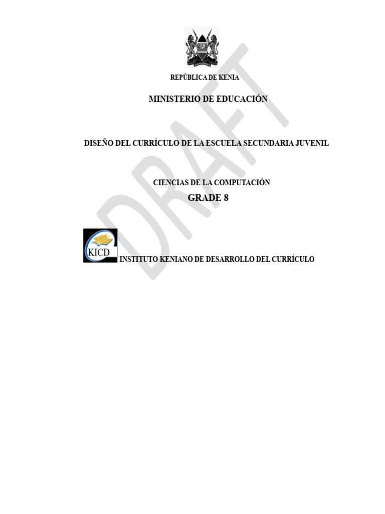 Diseño del Currículo de Ciencias de la Computación para 8º Grado 1 ...