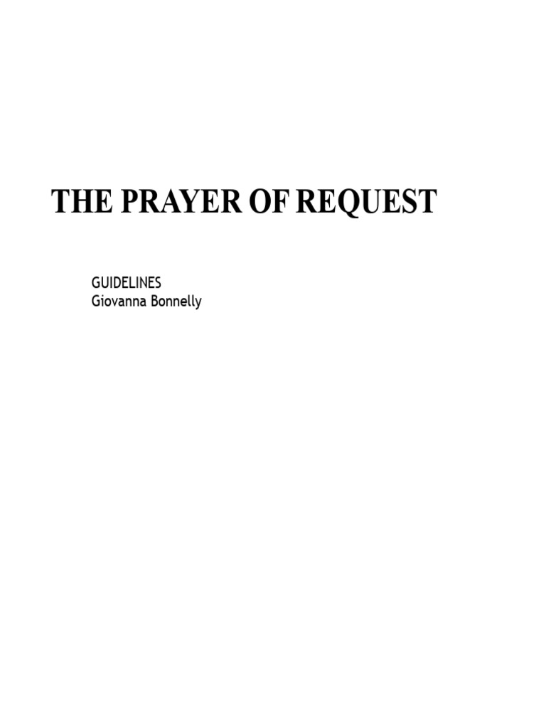 Prayer of Petition | PDF | Prayer | God In Christianity