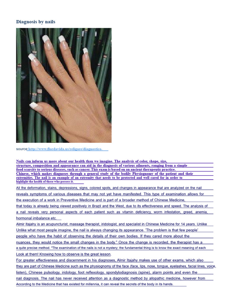 Nail Analysis for Health Diagnosis | PDF | Traditional Chinese Medicine ...