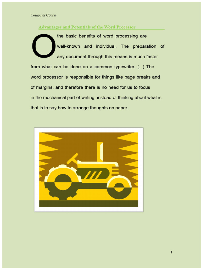 Advantages and Potential of the Word Processor | PDF