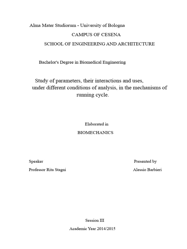 Thesis Course Biomechanics | PDF | Anatomical Terms Of Motion | Foot