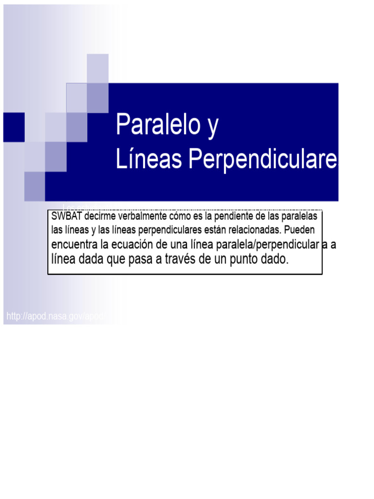 Semana 21 - Líneas Paralelas y Perpendiculares | PDF | Pendiente ...