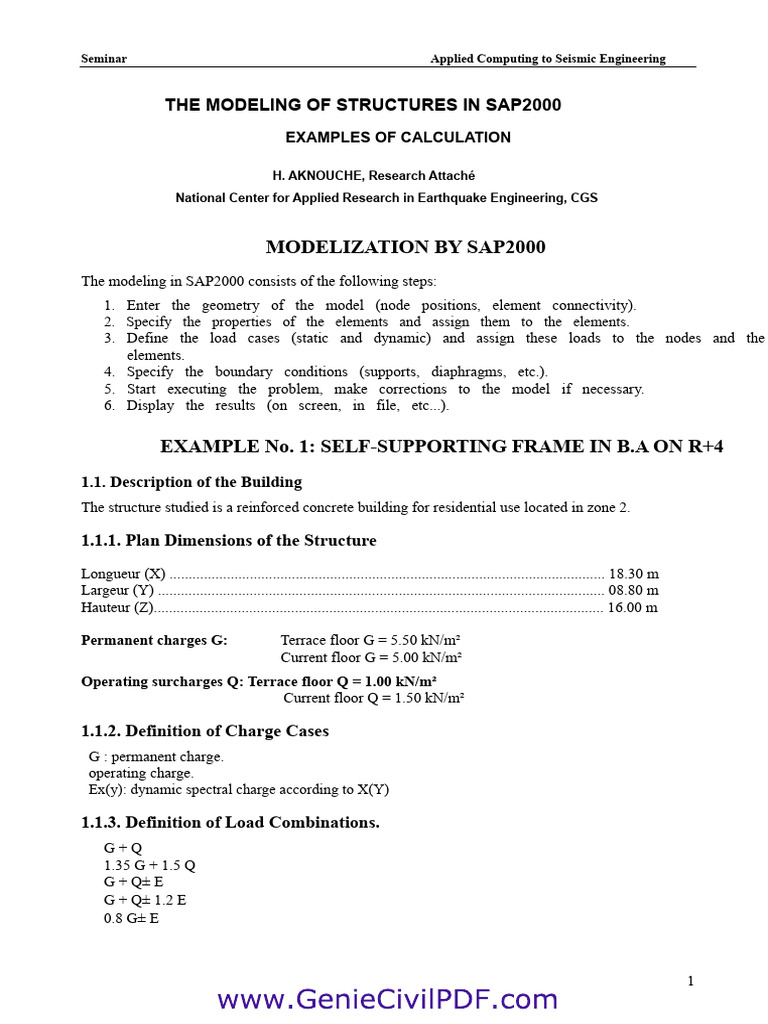 SAP2000 Modeling for Seismic Engineering | PDF | Earthquake Engineering ...