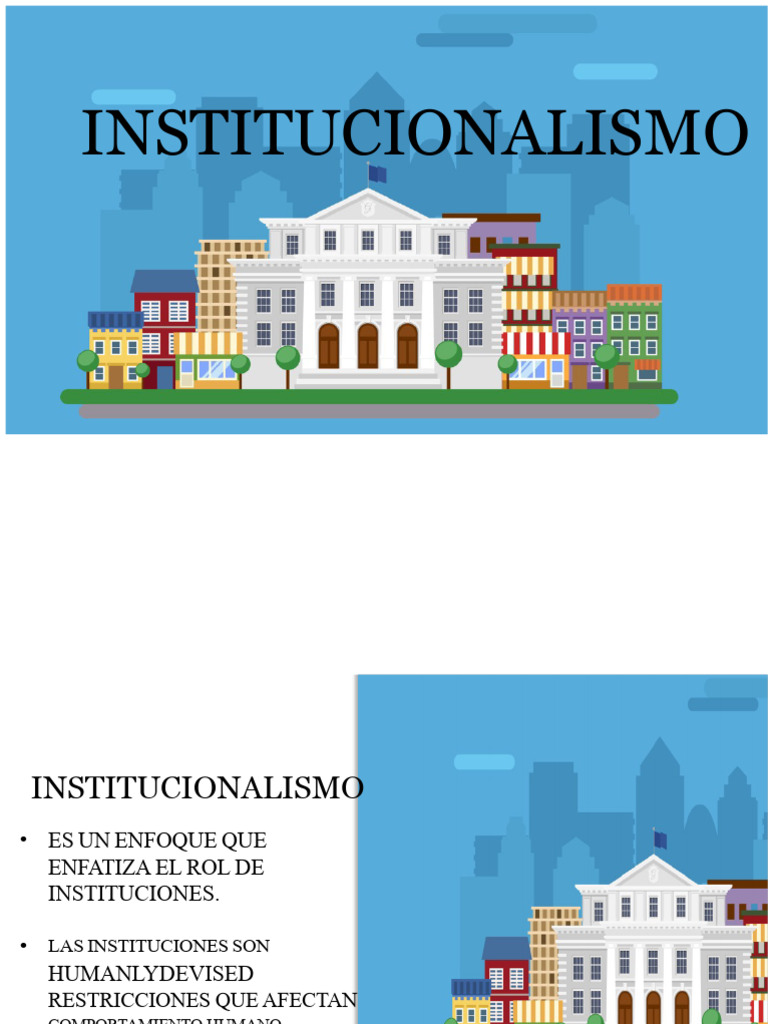 INSTITUCIONALISMO | PDF | Institución | Comportamiento