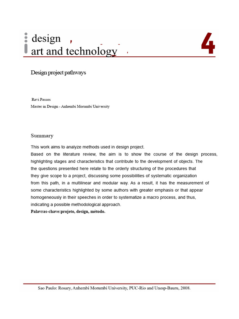 Design Project Methodologies Explained | PDF | Methodology | Evaluation