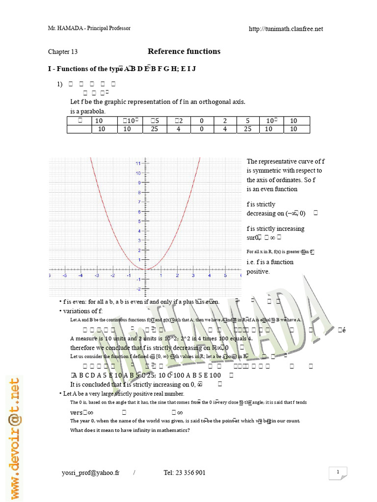 Math Course - Chapter 13 Reference Functions - 2nd Science Mr. Hamada ...