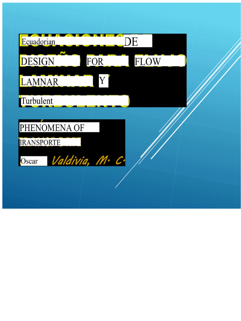 FT 11 Design Equations For Laminar and Turbulent Flow | PDF | Fluid ...