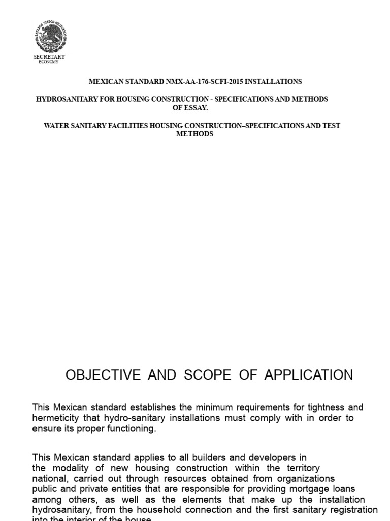 NMX-AA-176-SCFI-2015 Hydrosanitary Standards | PDF | Polyvinyl Chloride ...