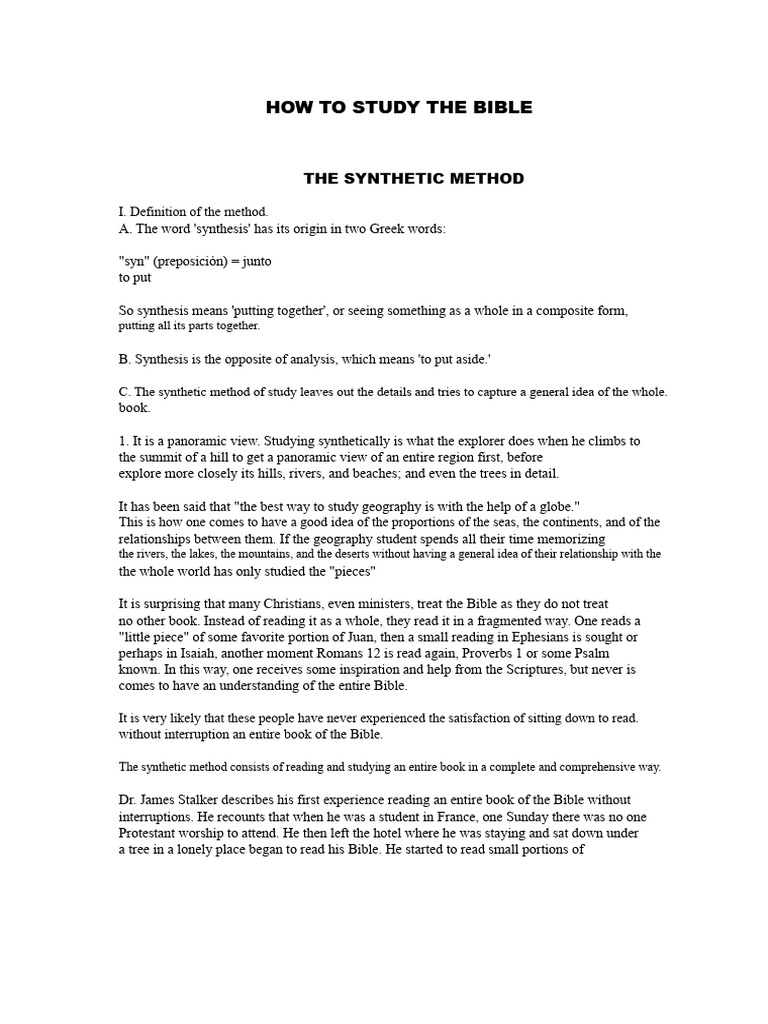 How To Study The Bible - Isum | PDF | Bible