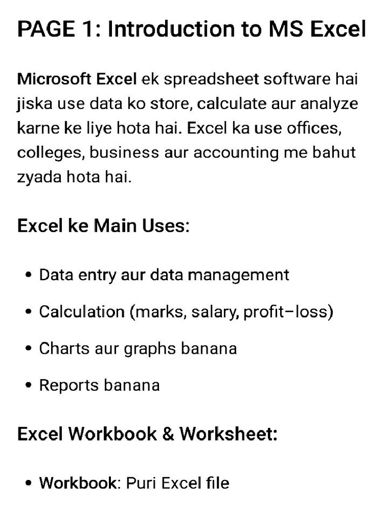 Excel Work | PDF
