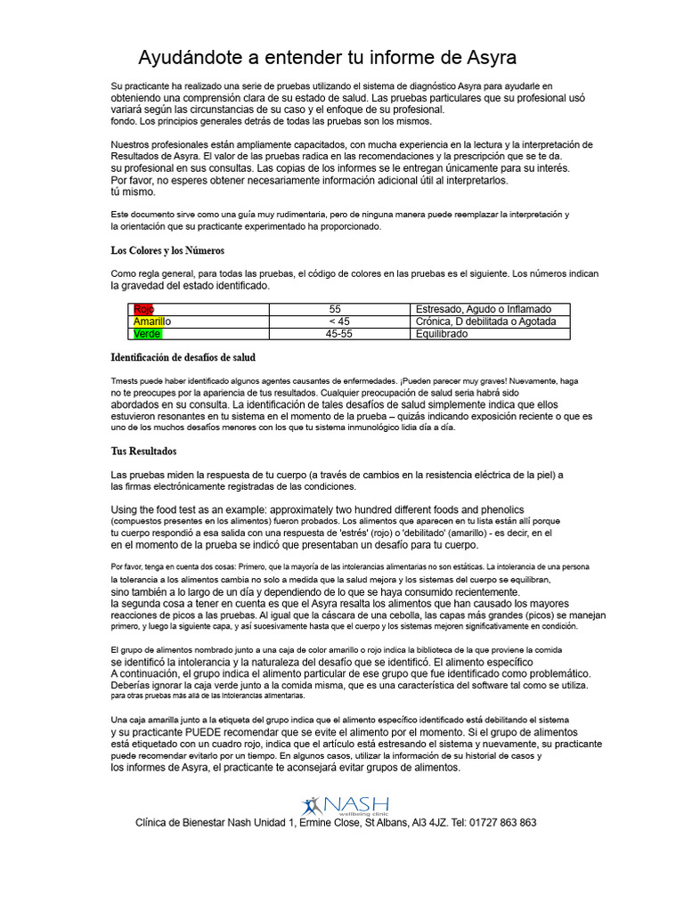 Guía de Interpretación Informe Asyra | PDF | Medicina