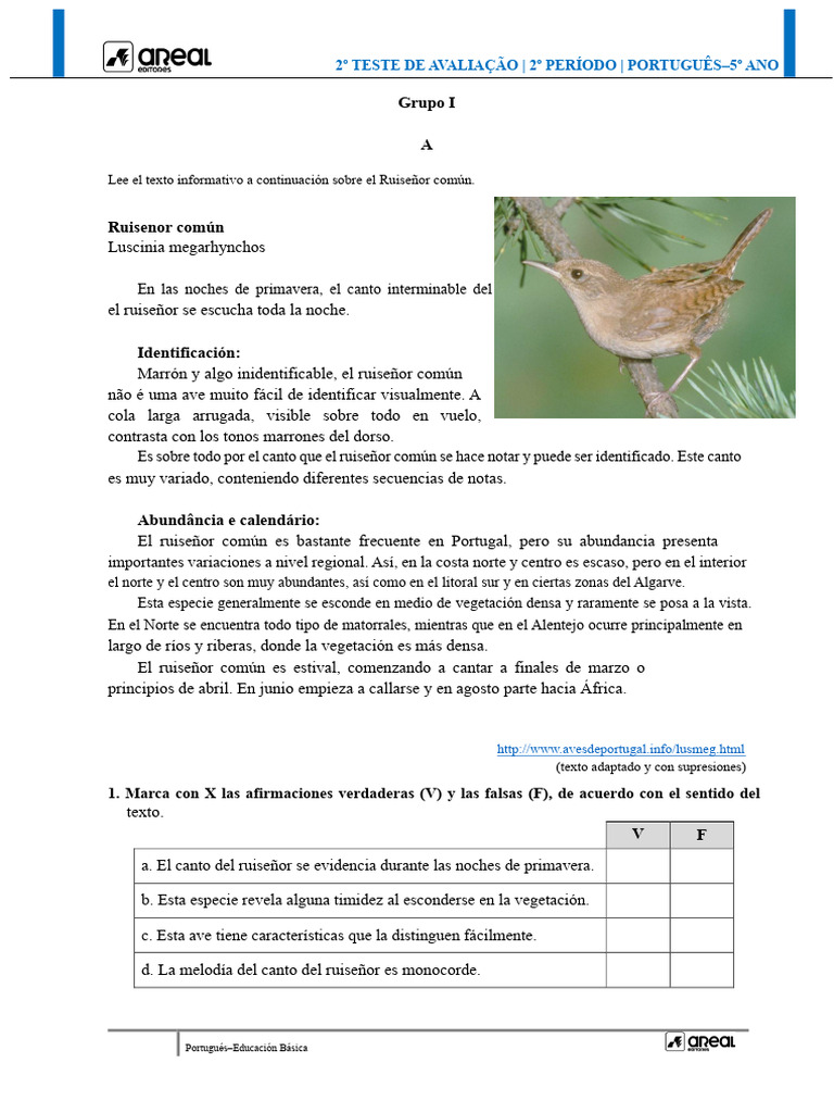 Ruiseñor común: características y hábitats | PDF