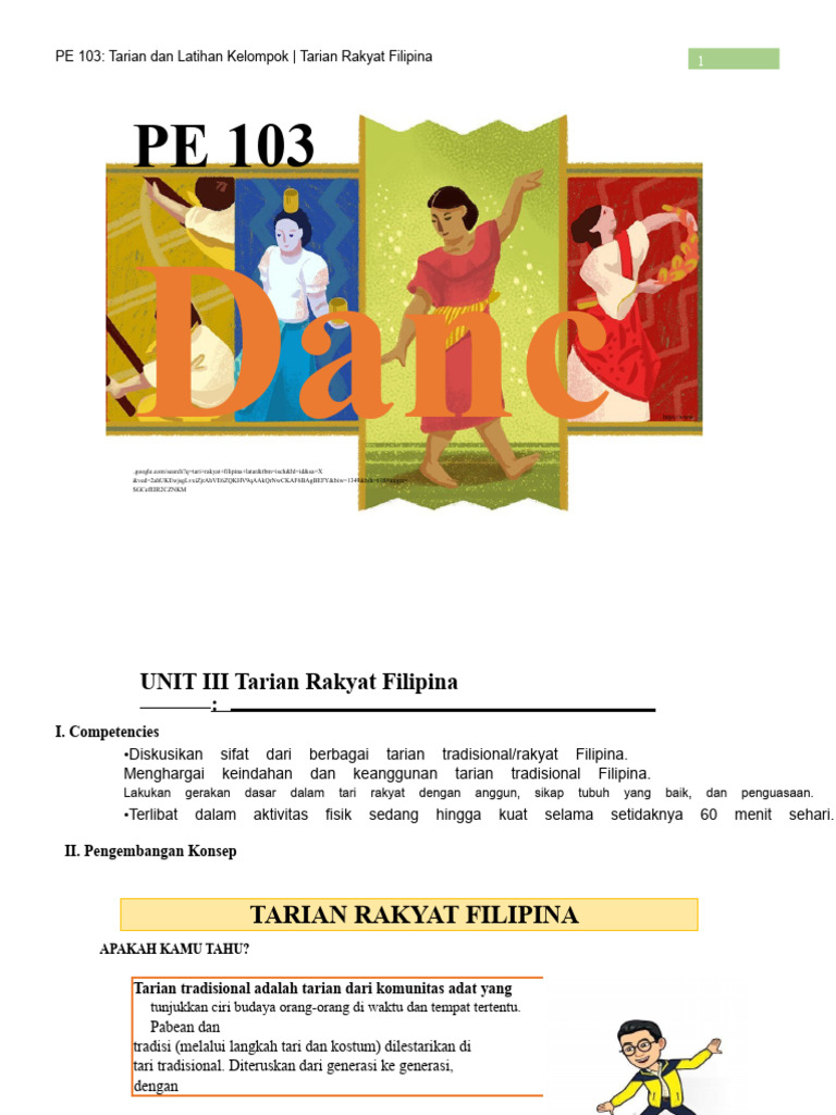 Tarian Rakyat Filipina: Keindahan dan Makna | PDF