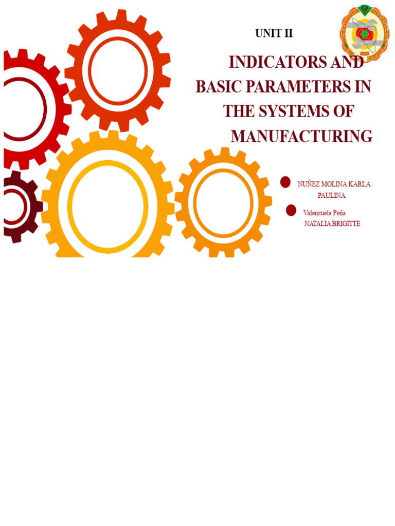 U2. Indicators and Basic Parameters in Manufacturing Systems | PDF ...