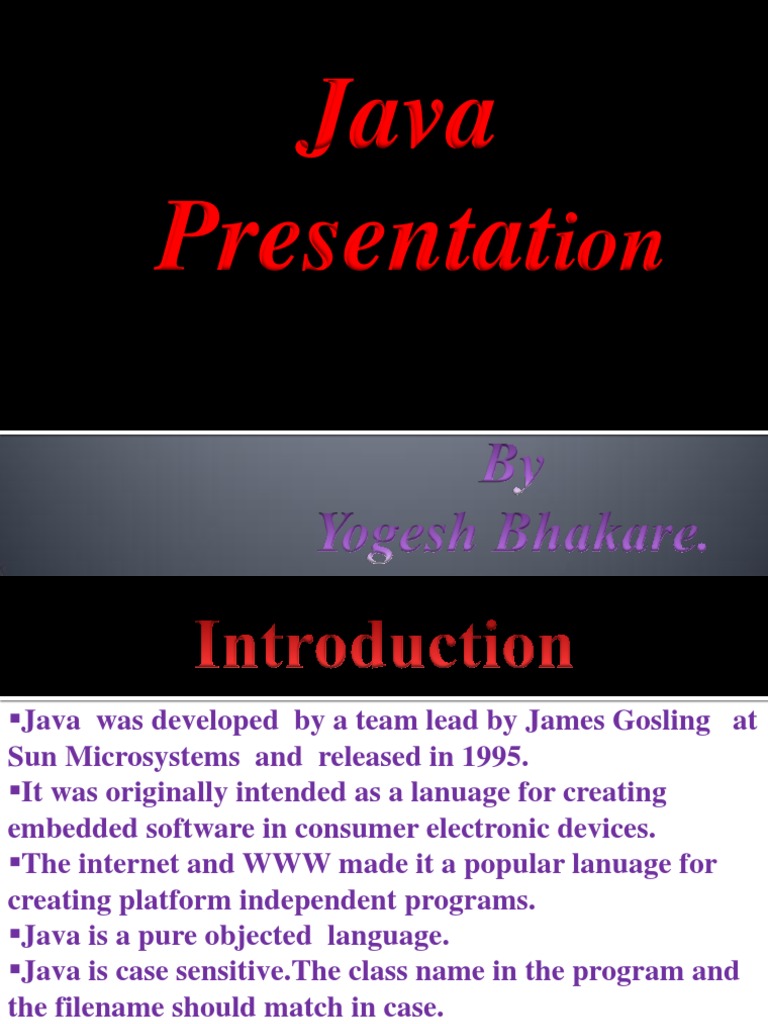 Java Presentation | PDF | Inheritance (Object Oriented Programming) | Constructor (Object ...