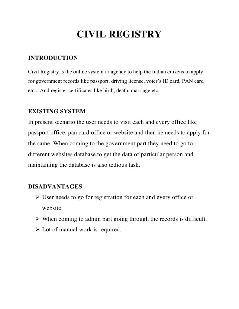 Civil Registry | PDF