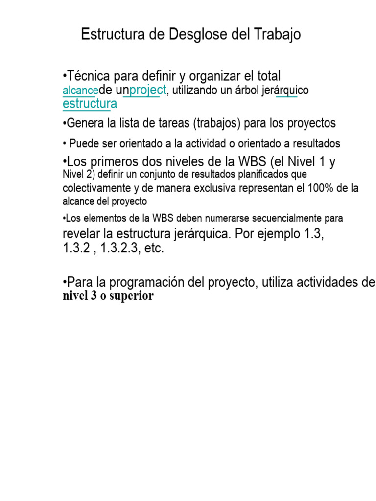 Estructura de Desglose Del Trabajo (EDT) | PDF | Aviación
