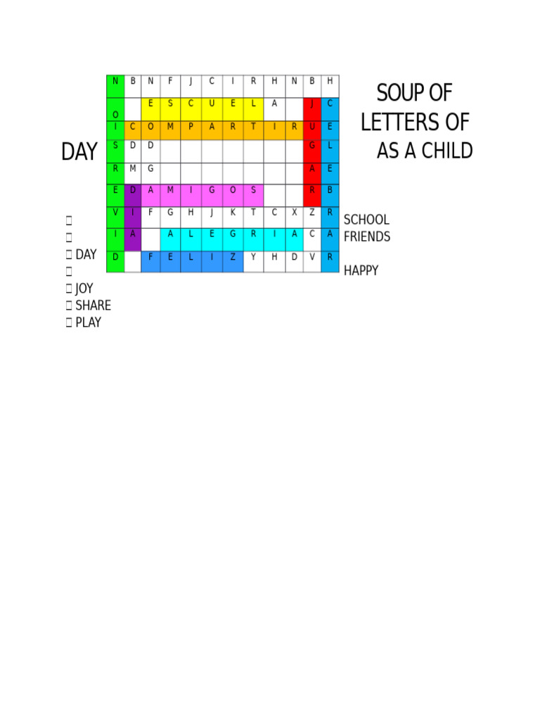 Children's Day Word Search | PDF