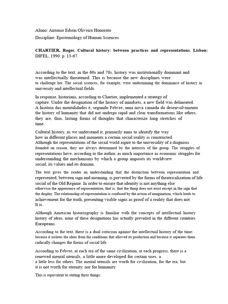 Cultural History and Mentalities Explained | PDF | Idea | Concept