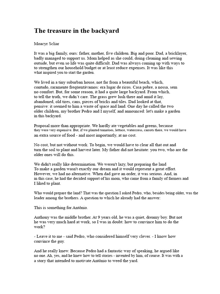 Backyard Garden Adventure Story | PDF