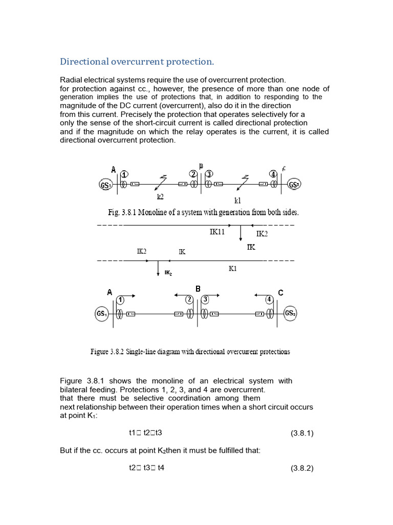 Directional Overcurrent Protection Explained | PDF | Relay | Inductor