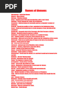 A-Z List of Demon Names and Roles | PDF | Demons | Satan