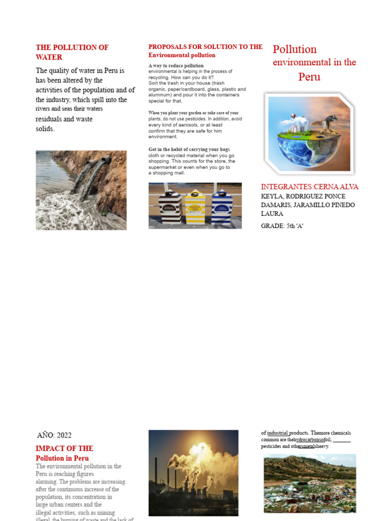 Solutions to Environmental Pollution in Peru | PDF | Waste | Pollution