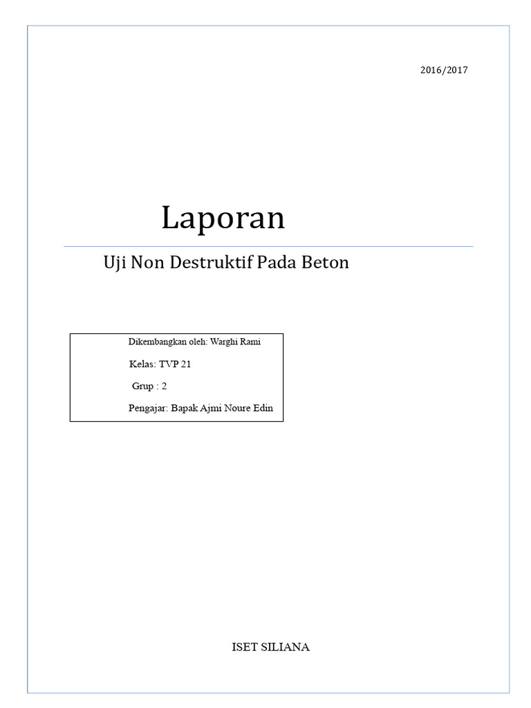 Uji Non Destruktif Beton: Sklerometer & Porofometer | PDF