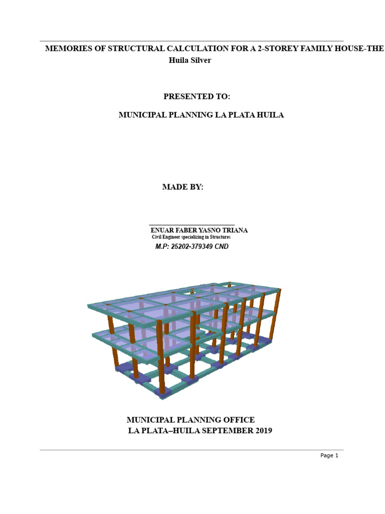 Structural Design Report for 2-Storey House | PDF | Strength Of ...