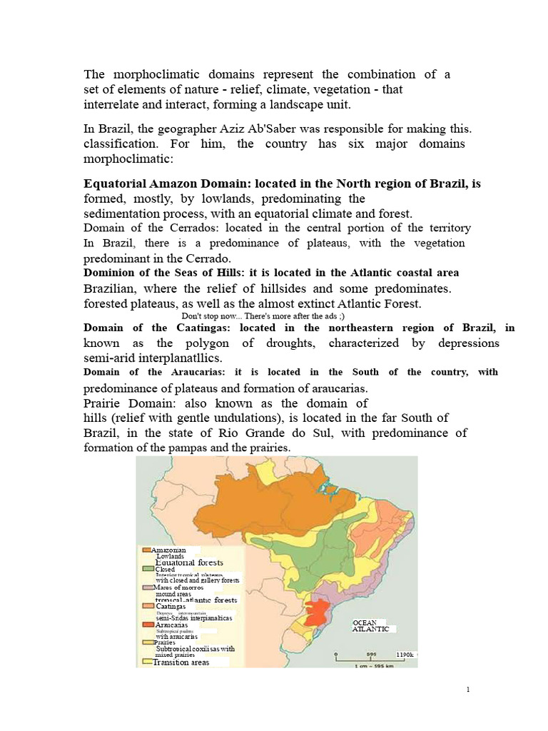 Brazil's Six Morphoclimatic Domains | PDF | Mangrove | Forests