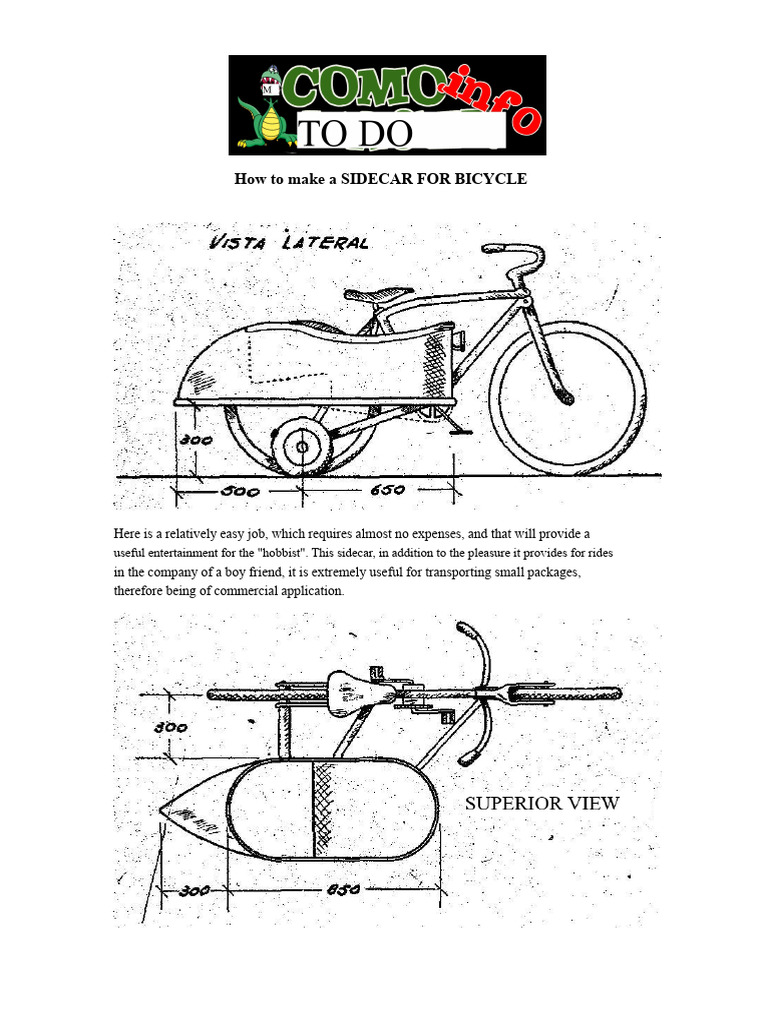 How To Make A Bicycle Sidecar | PDF
