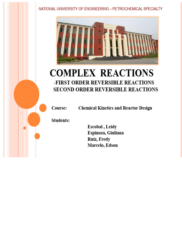 Complex Reactions in Chemical Kinetics | PDF | Chemical Reactions ...