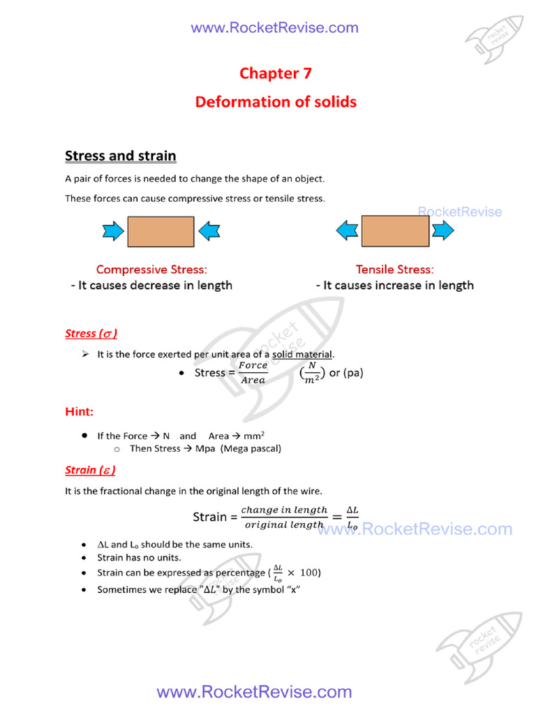 7 Deformation of Solids | PDF