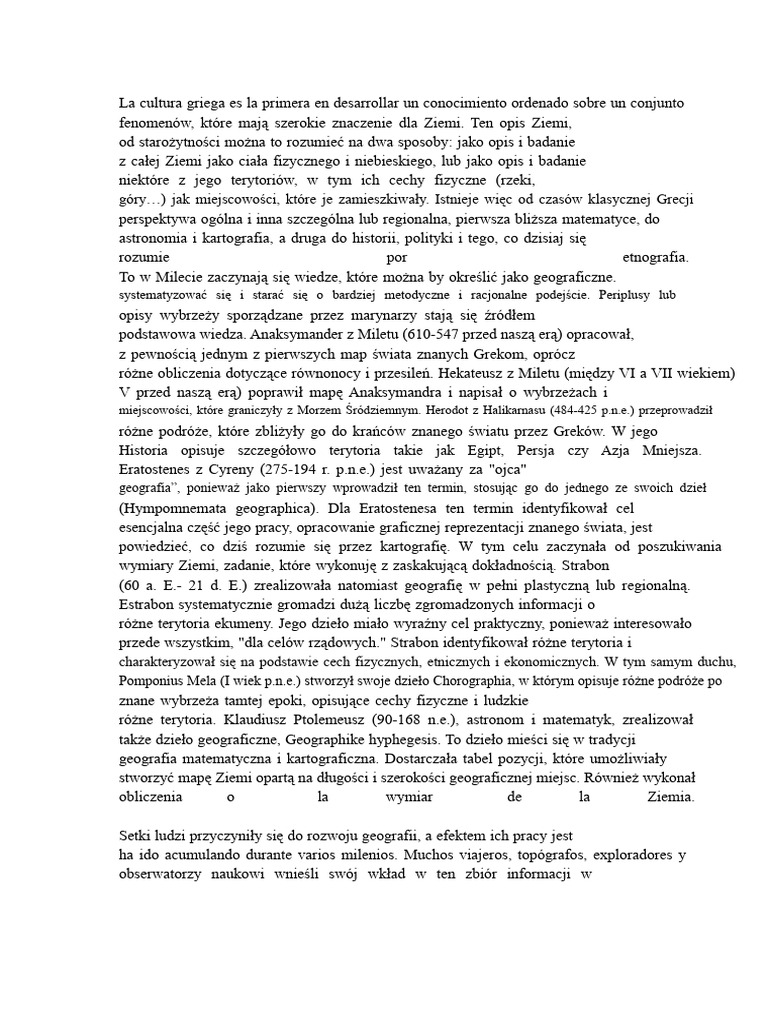 Kultura Grecka Jest Pierwsza, Która Rozwinęła Uporządkowaną Wiedzę Na ...