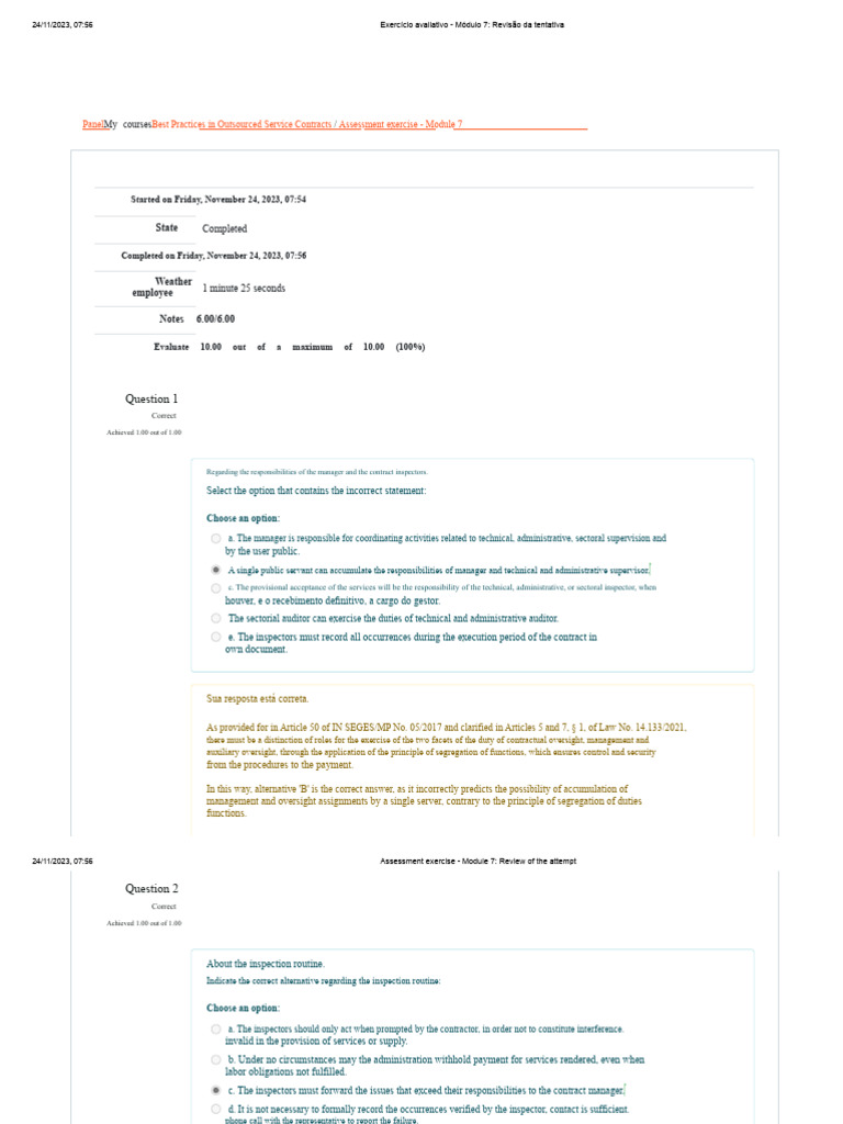 Assessment Exercise - Module 7_ Review of the Attempt | PDF | Payments ...