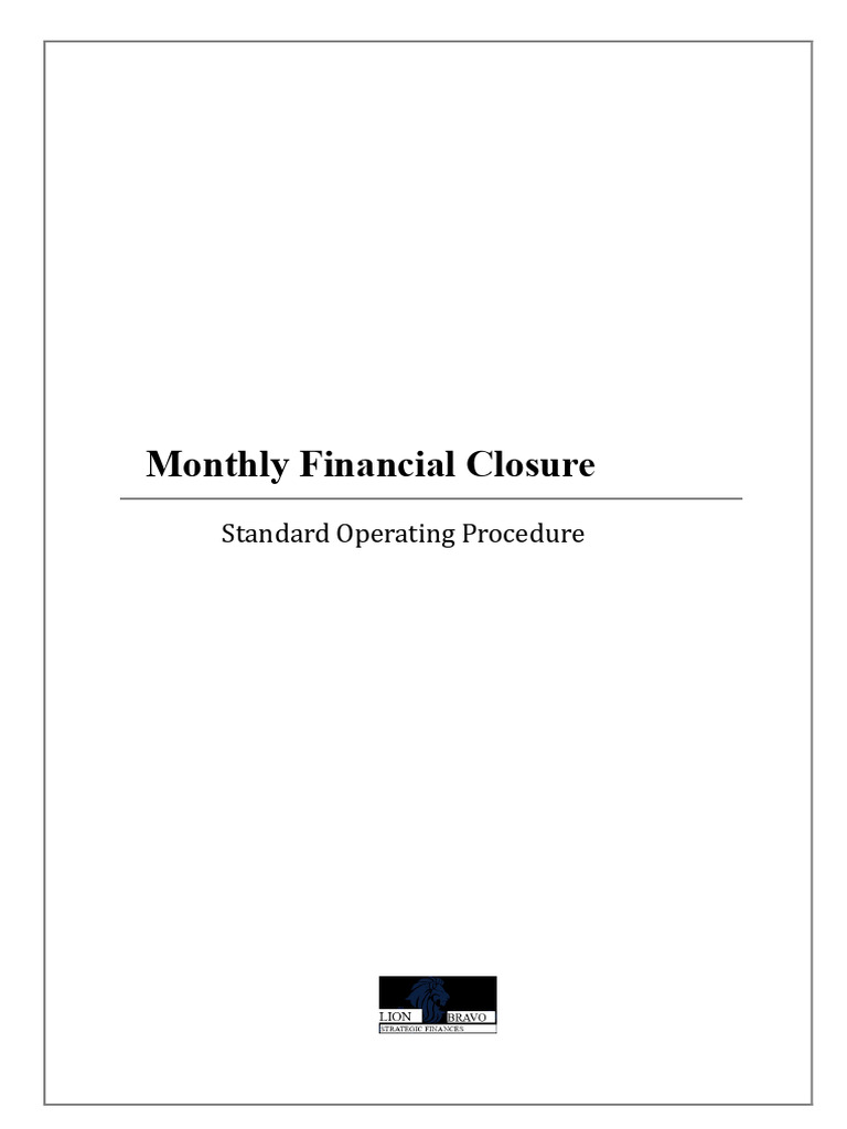 Monthly Financial Closing SOP Guide | PDF | Receipt | Accounts Payable