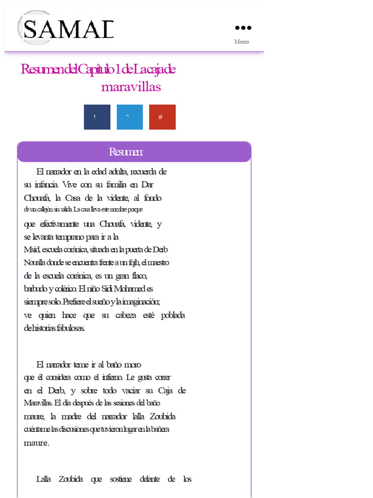 Resumen Del Capítulo 1 de La Caja de Maravillas | PDF