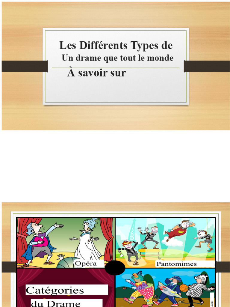 Types de Drame : Guide Complet | PDF | Comédie | Théâtre