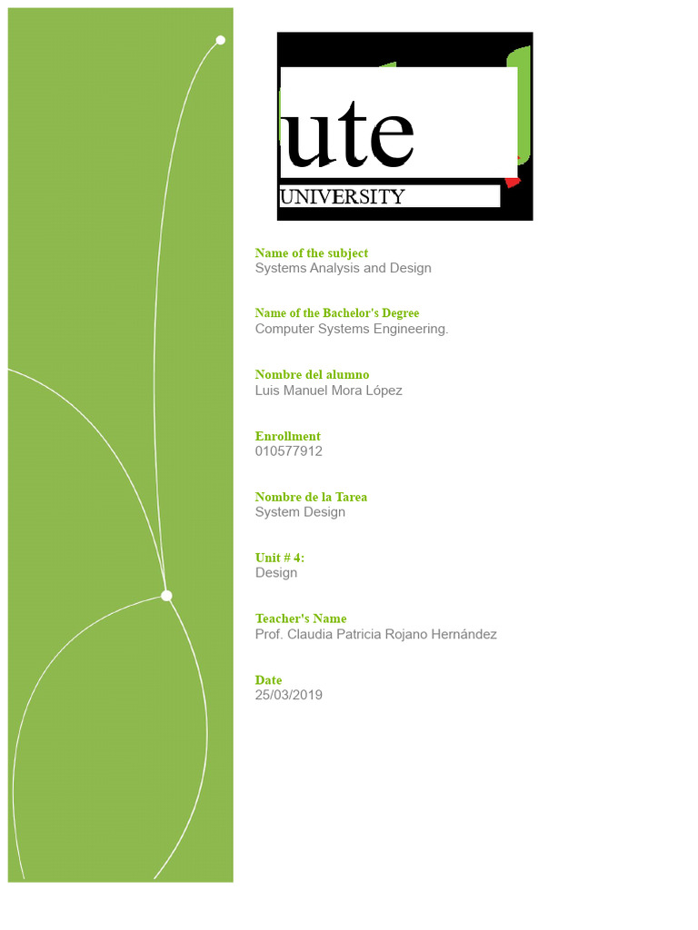 Task 4 Analysis and Design of Systems.docx | PDF | Information Science ...