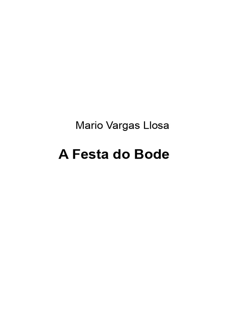Mario Vargas Llosa: A Festa do Bode | PDF