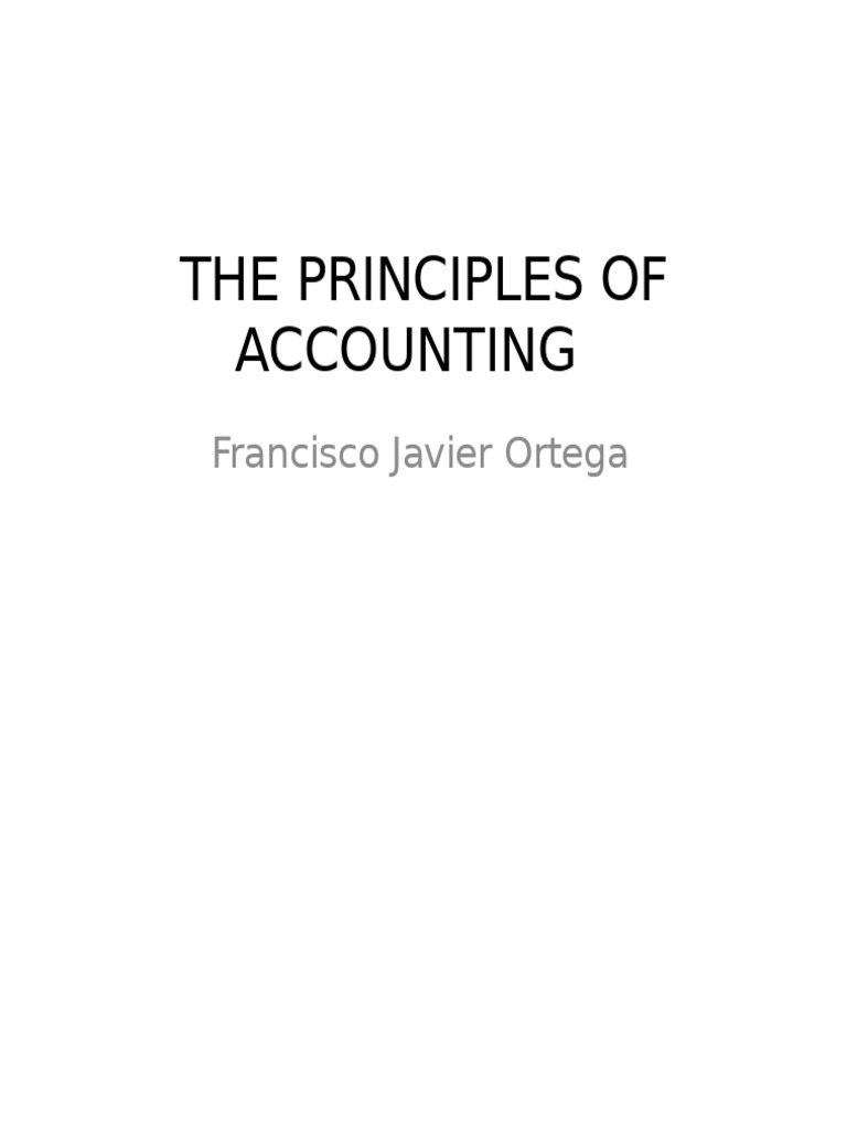 The Principles of Accounting | PDF | Accounting | Economics