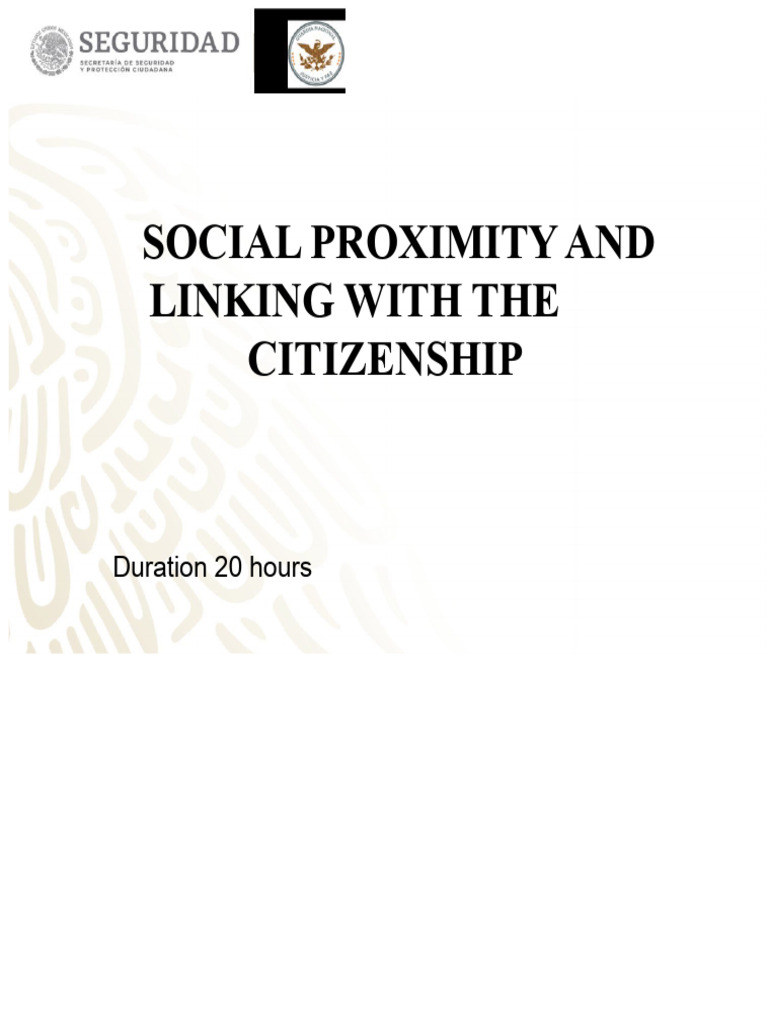 Pre-Social Proximity and Linkage With Citizenry-1 | PDF | Swot Analysis ...