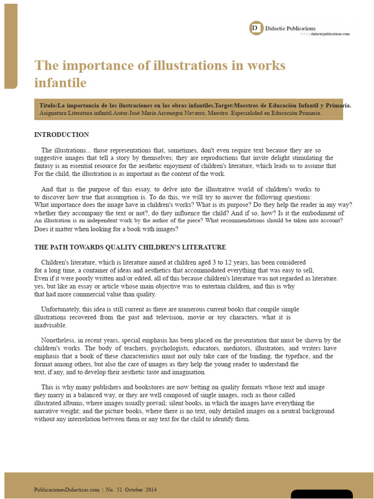 Significance of Illustrations in Children's Literature | PDF | Image ...