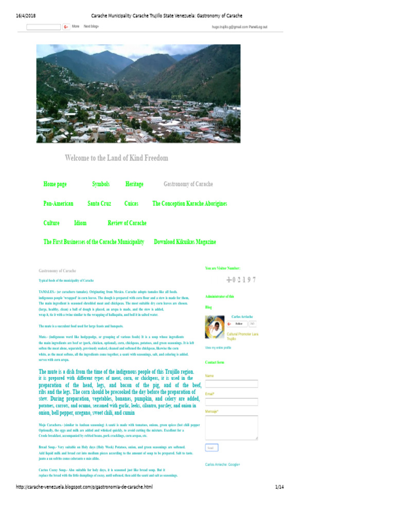 Carache Municipality Carache State Trujillo Venezuela - Gastronomy of ...