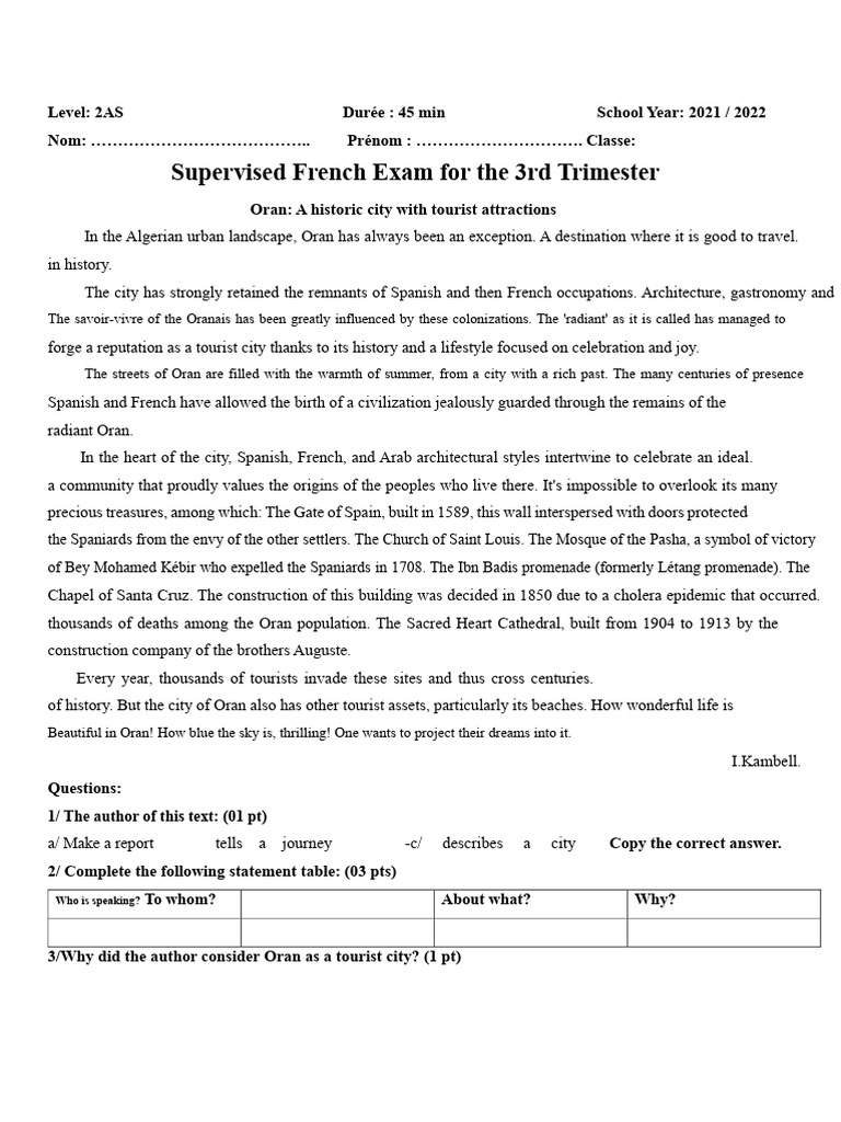 Assignment 3 - 2AS The Tourist Report and The Travel Narrative | PDF