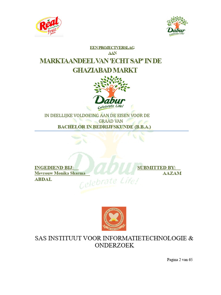 80452066-MARKTAANDEEL-VAN-DABUR-REAL-JUICE.doc | PDF